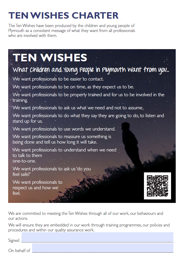 The Ten Wishes - Plymouth Safeguarding Children Partnership